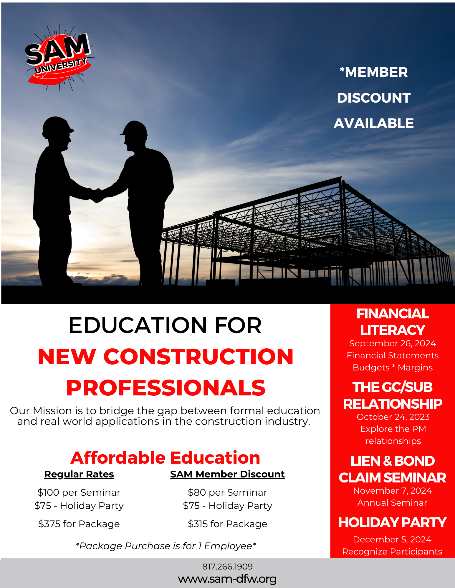 SAM University - Subcontractors Association of the Metroplex